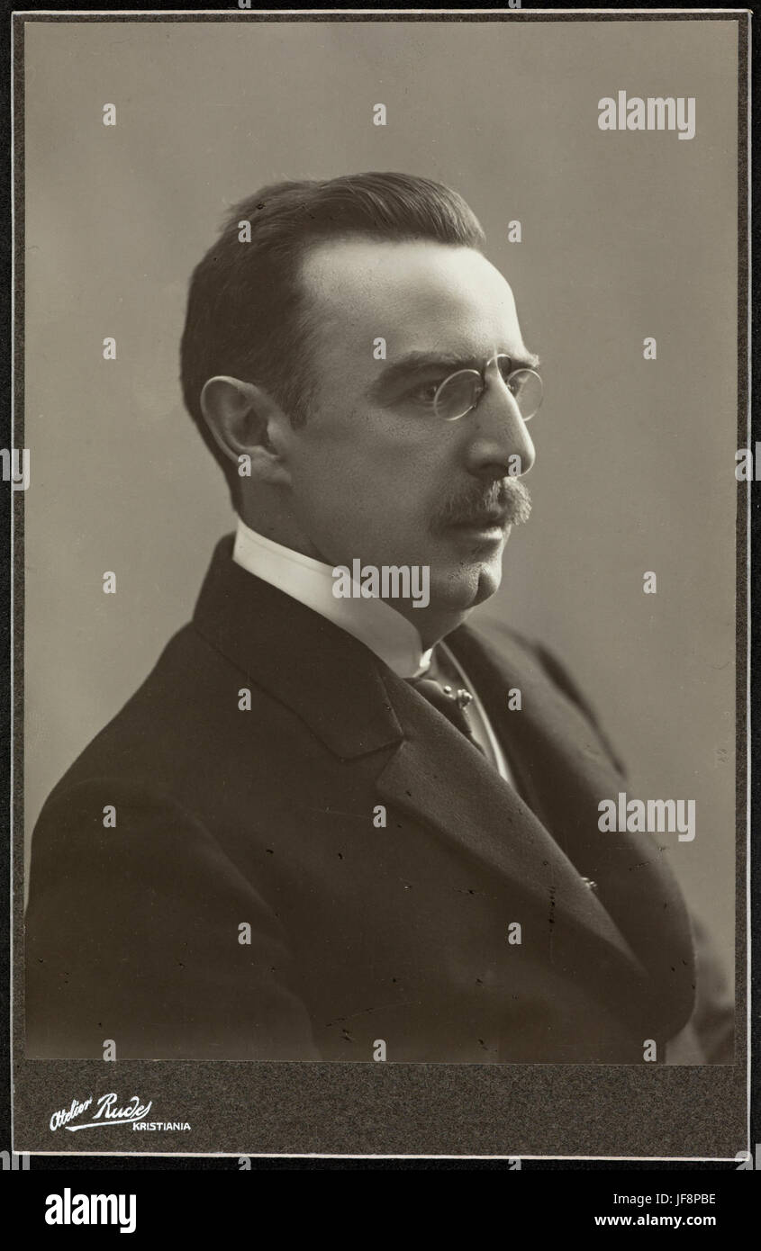 Portrait of the author Vilhelm Krag (1871-1933 Stock Photo - Alamy