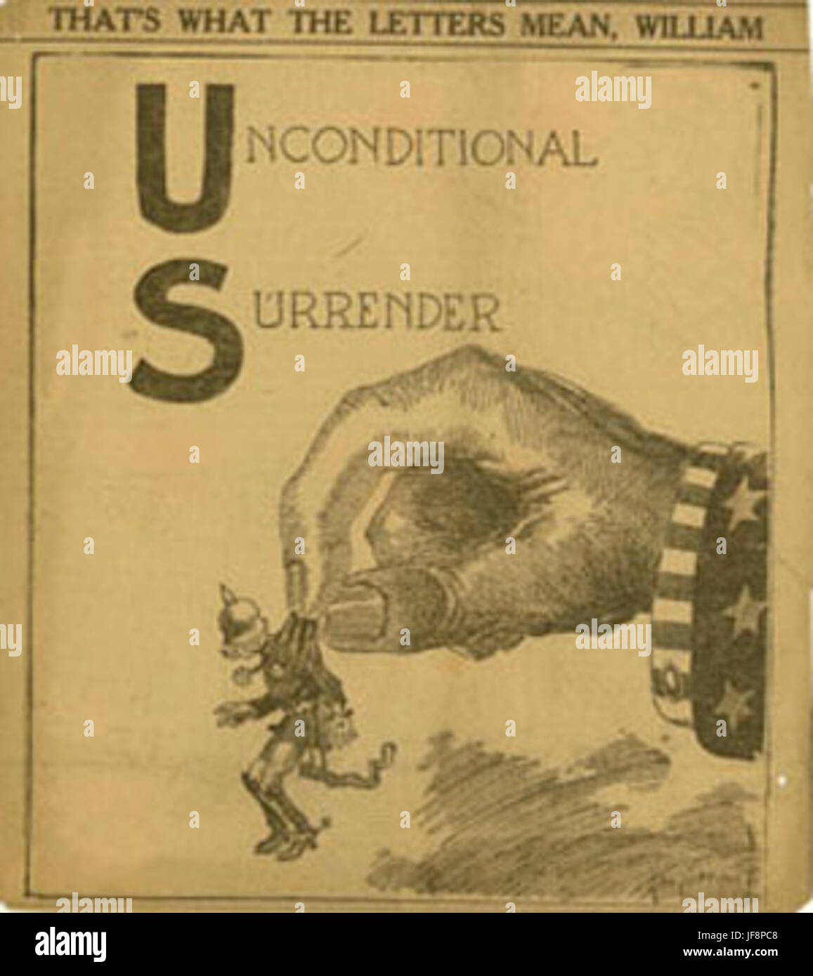A World War I era cartoon, reflecting the wartime spirit through a ...