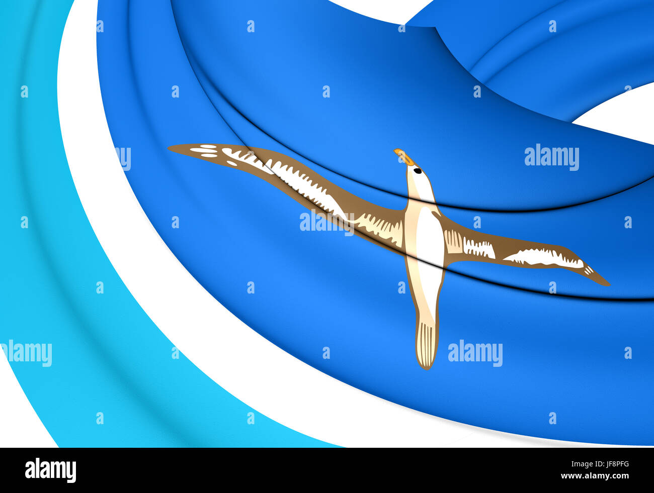 3D Flag of the Midway Islands. Close Up Stock Photo - Alamy
