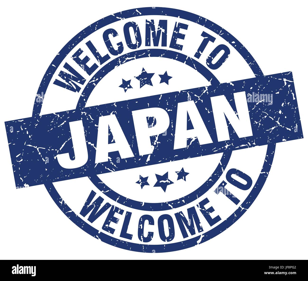 welcome to Japan blue stamp Stock Vector Image & Art - Alamy