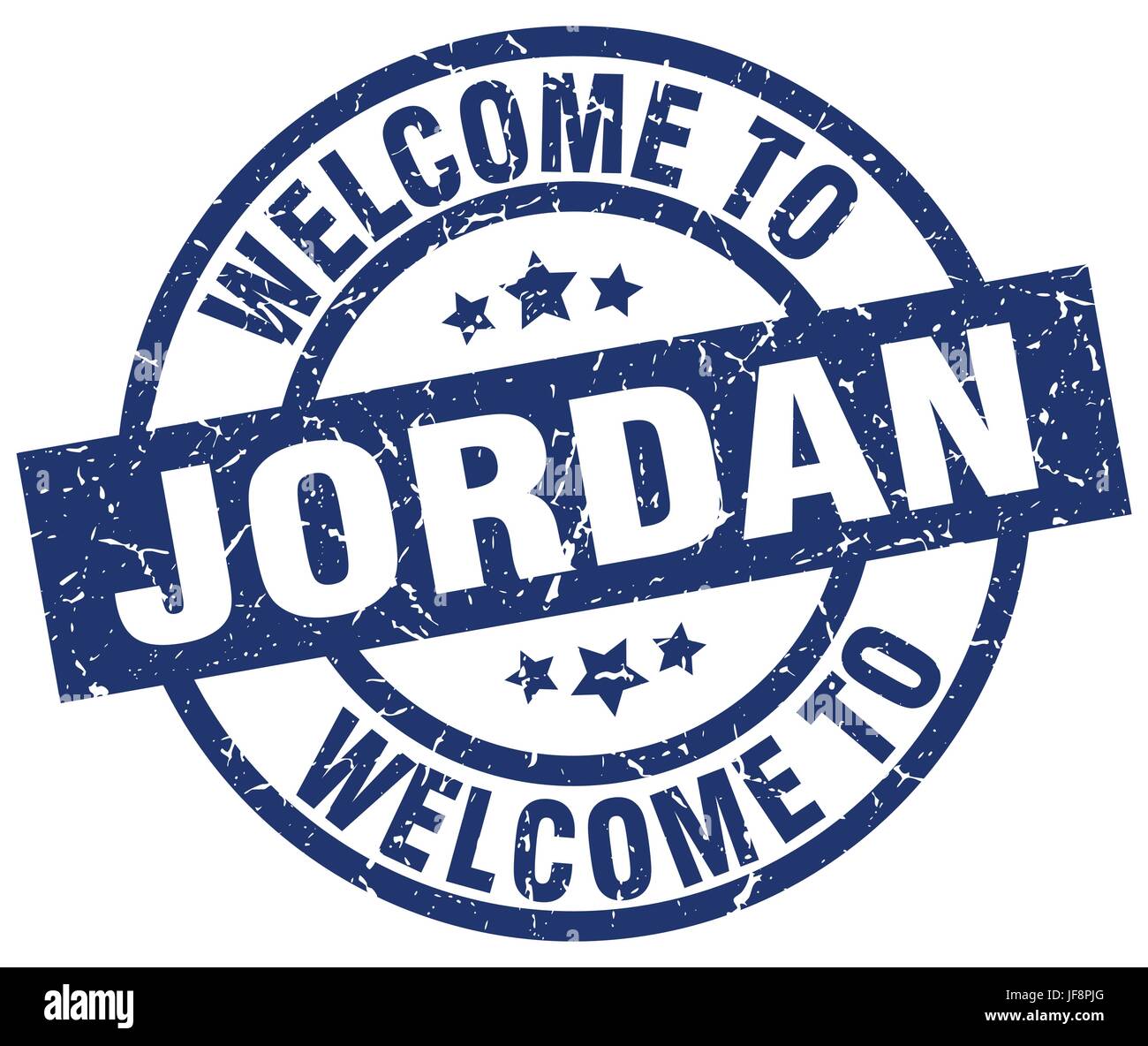 welcome to Jordan blue stamp Stock Vector Image & Art - Alamy