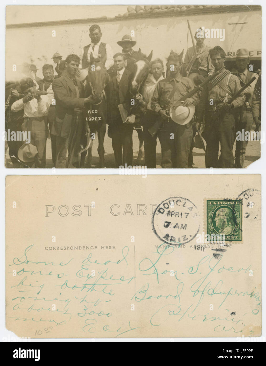 A vintage RPPC photograph capturing Red Lopez, a notable figure during ...
