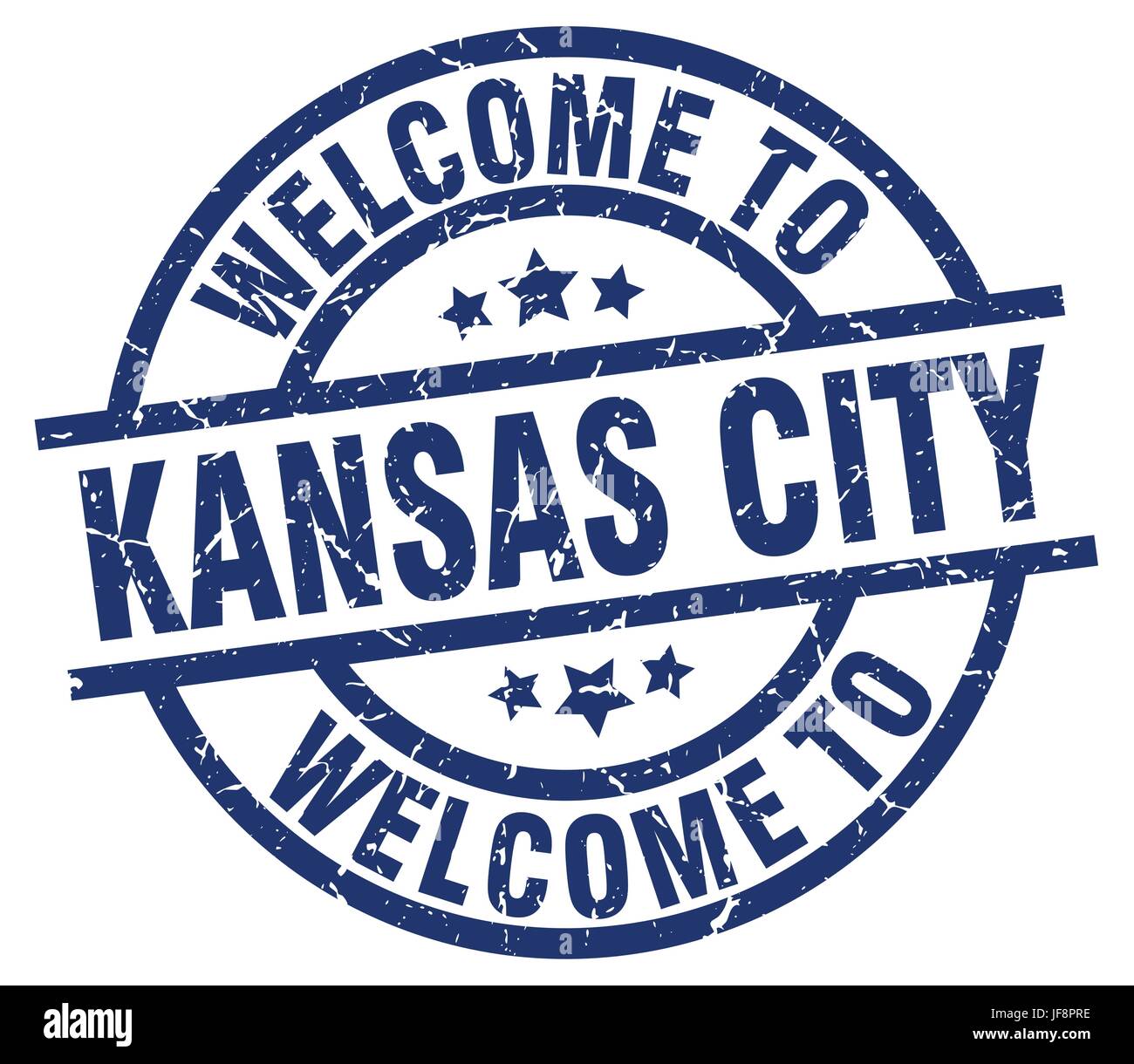 welcome to Kansas City blue stamp Stock Vector Image & Art - Alamy