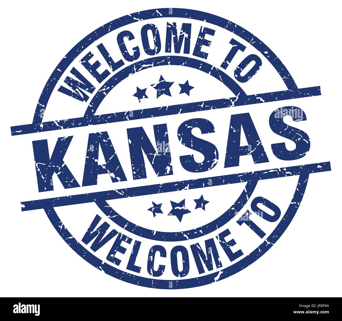 welcome to Kansas blue stamp Stock Vector Image & Art - Alamy