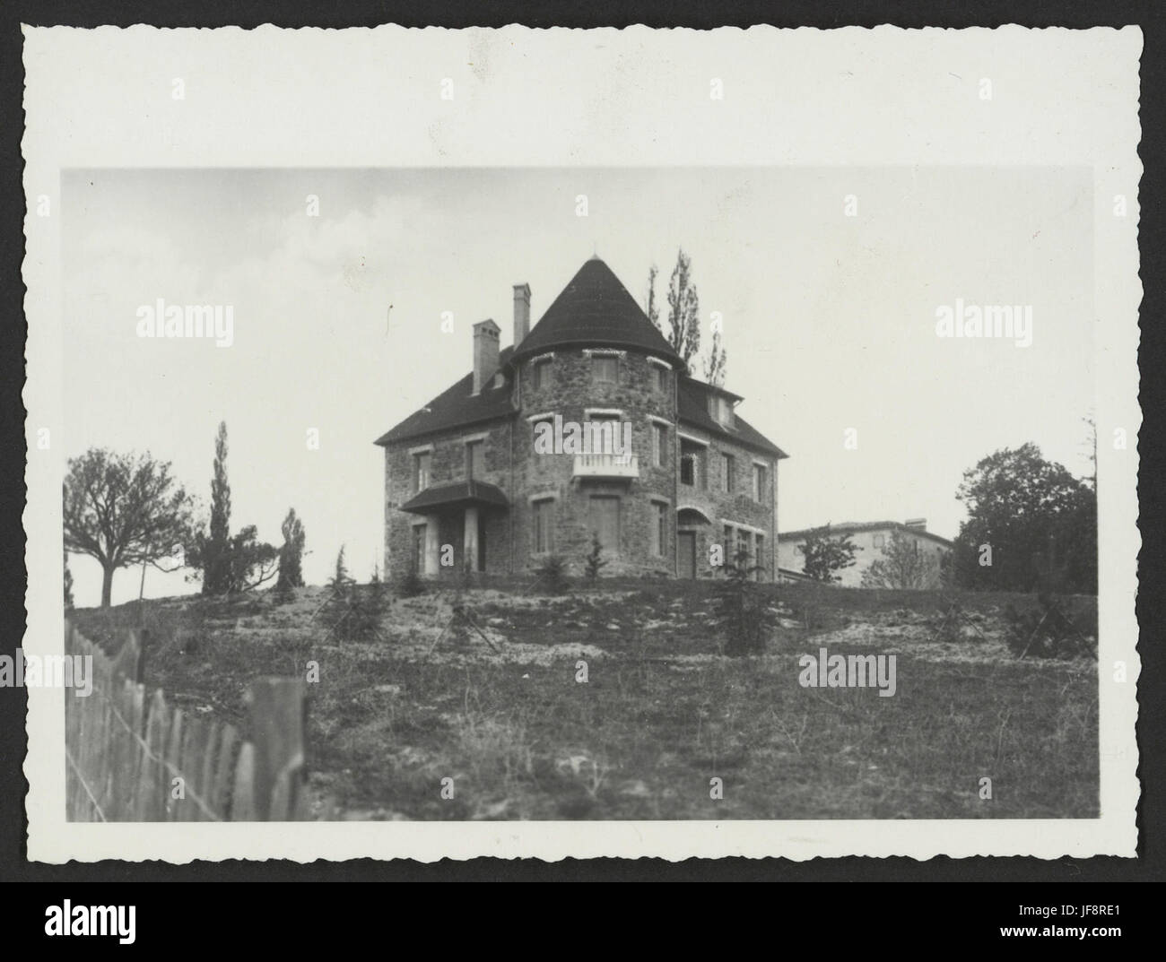 A historical photograph of a bourgeois house in the Drôme region of ...