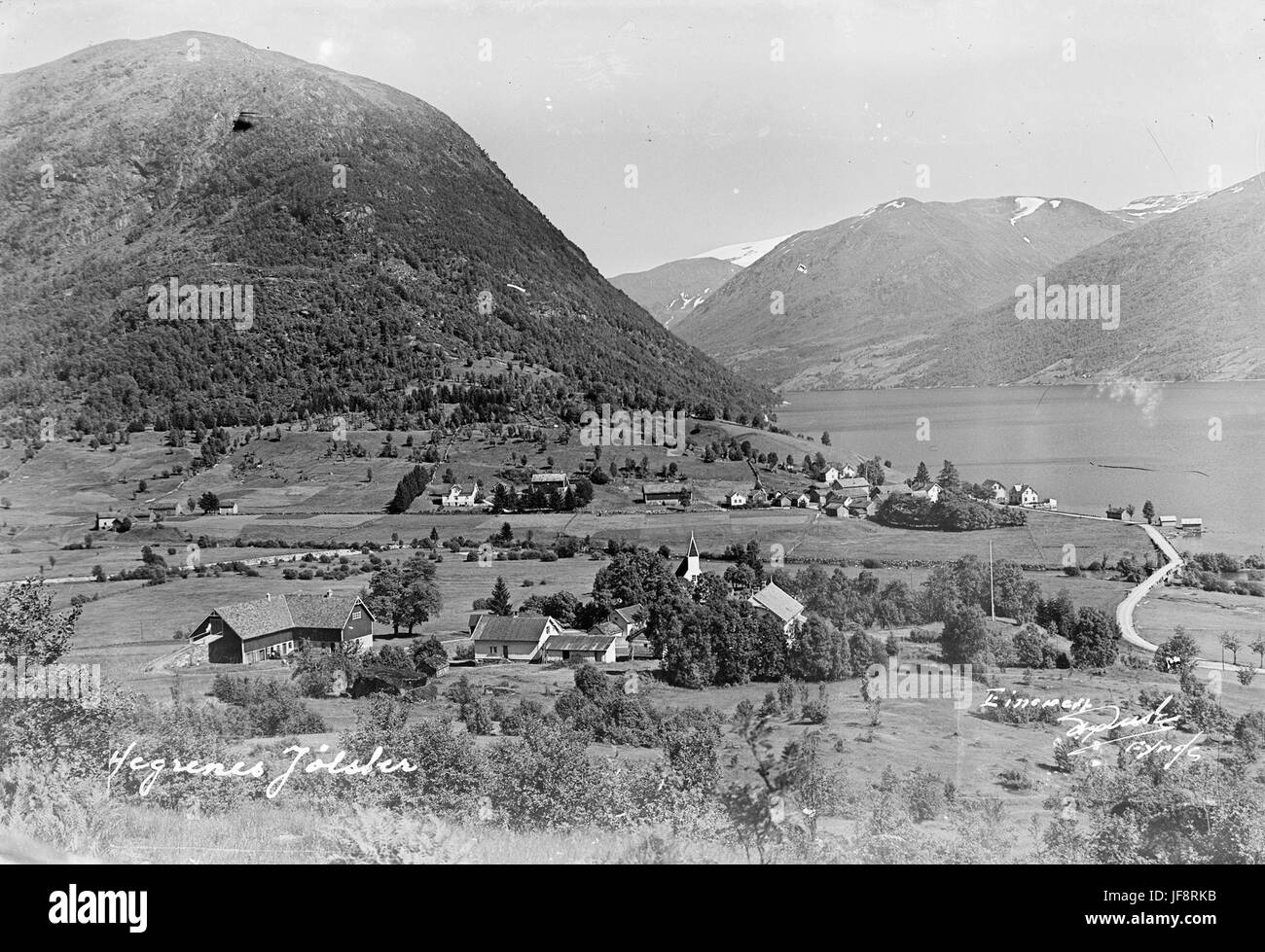 A historical photograph from Hegrenes, Jølster, Norway, taken between ...