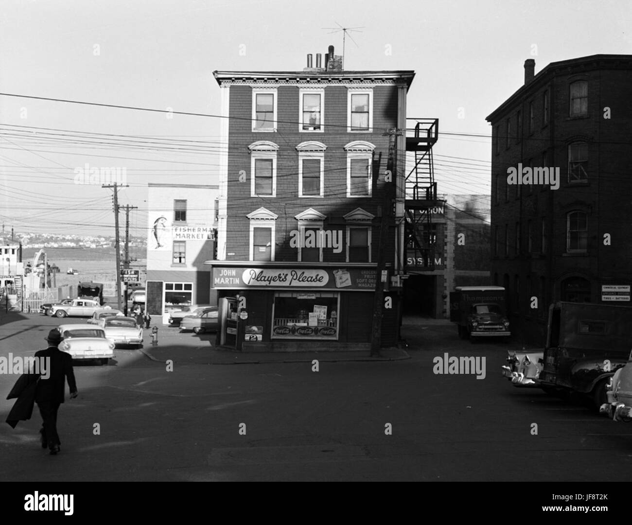 An east-facing view of Lower Water Street at the corner in Halifax ...
