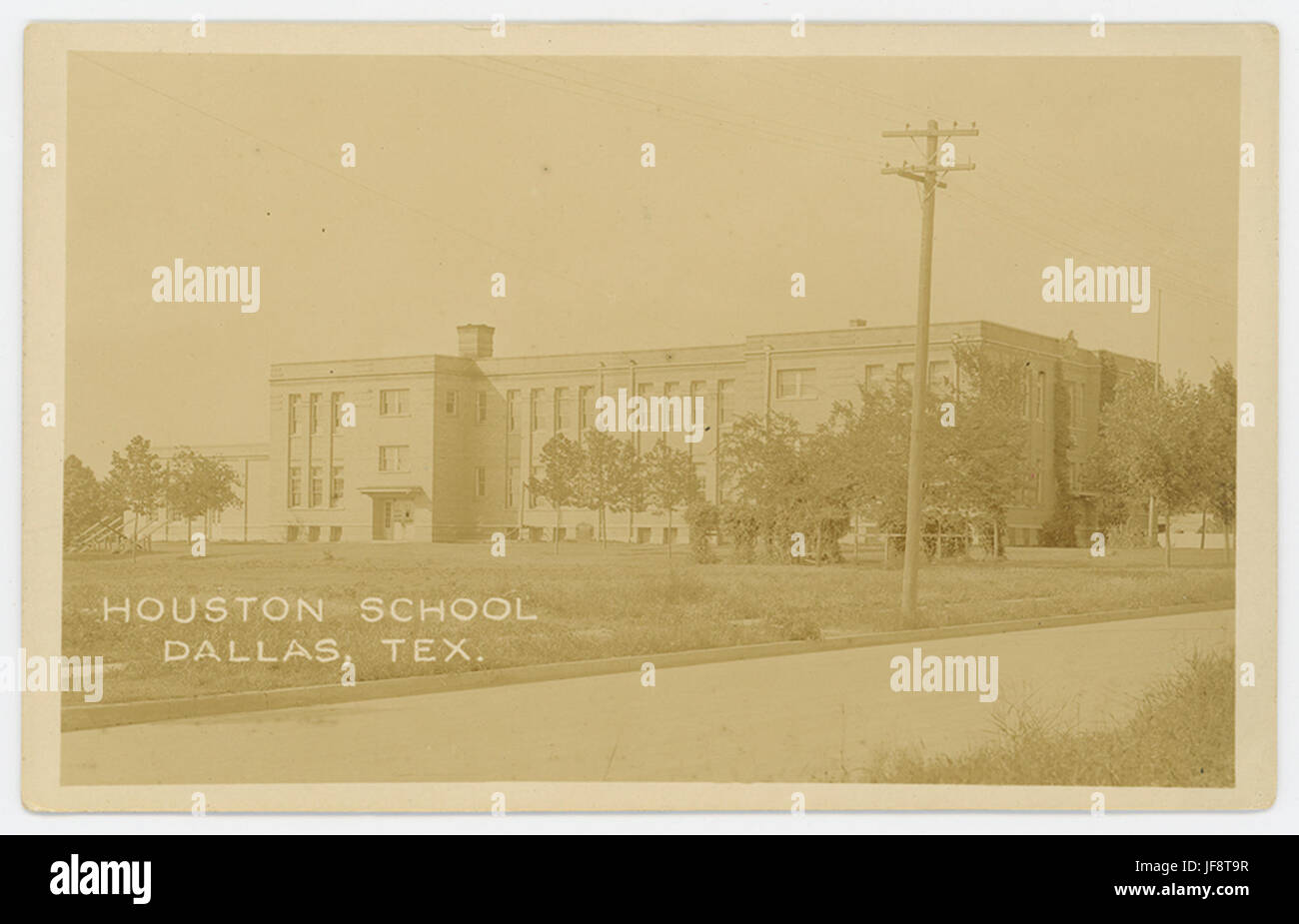 A historical photograph of the Houston School in Dallas, Texas ...
