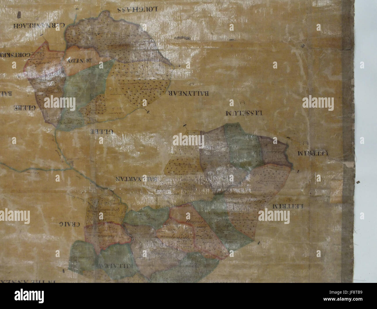 A detailed map section showing Ballyartan and Glebe, locations in ...
