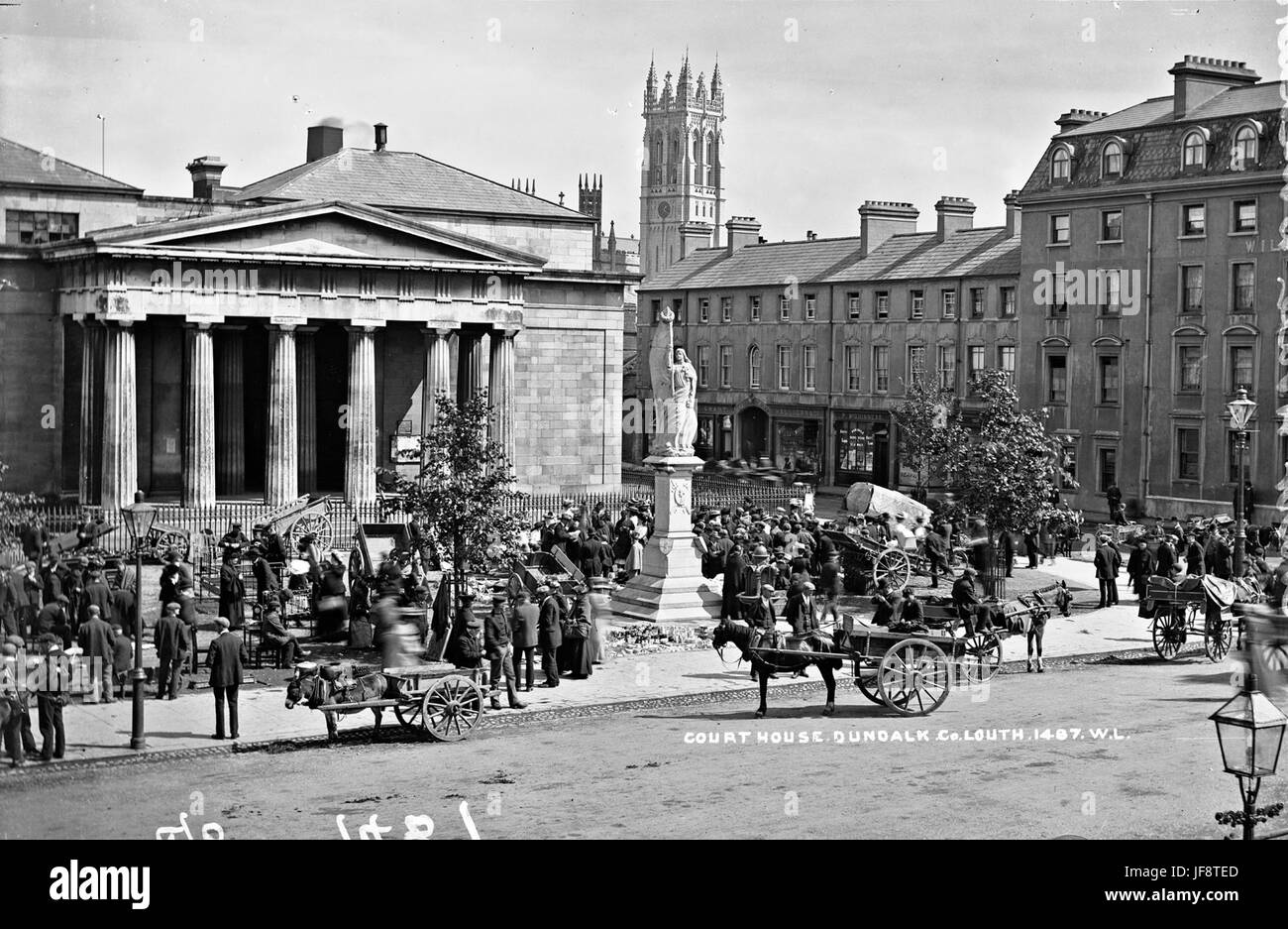 A photograph of the courthouse in Dundalk, County Louth, Ireland, with ...