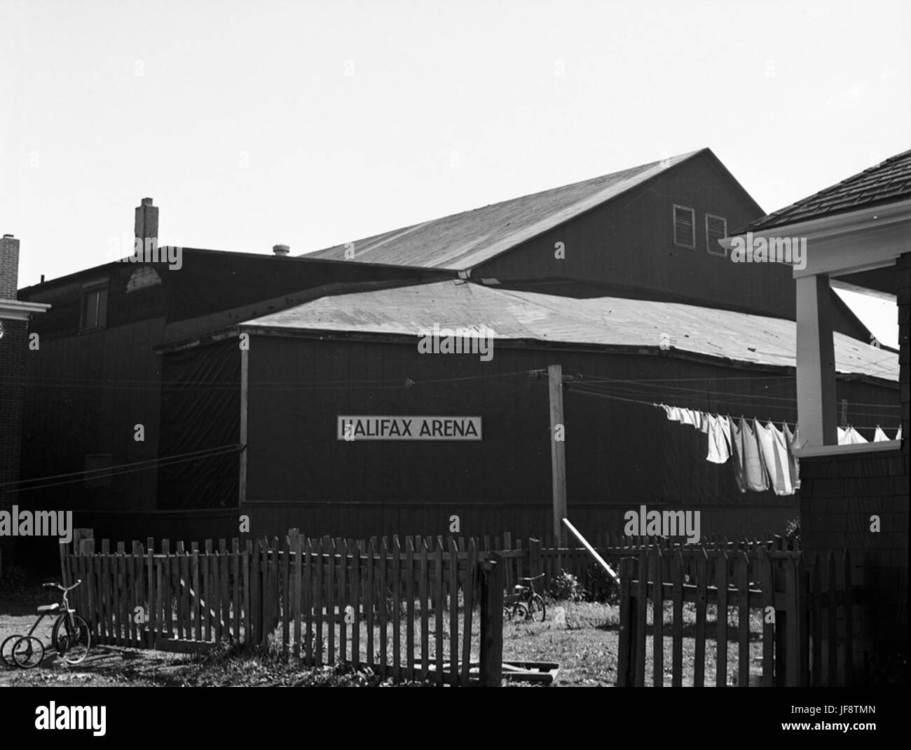 A photograph of the Halifax Arena before its demolition, showcasing the ...