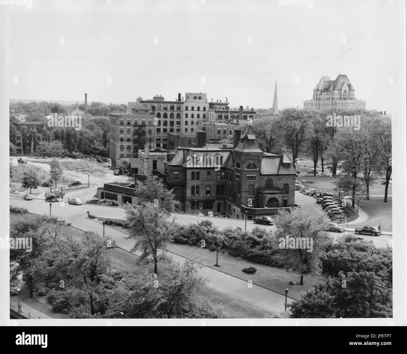 An aerial view of police buildings in Ottawa, demonstrating their ...