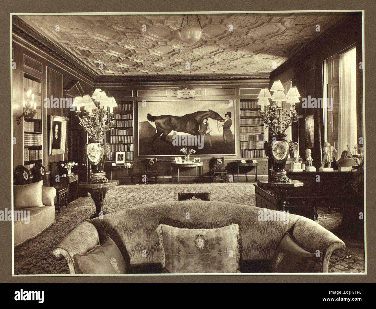 Interior (library) of Londonderry House, Park Lane, London Stock Photo ...