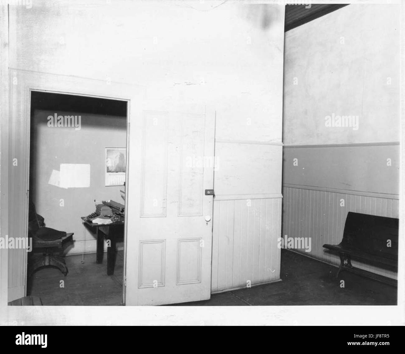 A photograph showing the foyer to the courtroom and Magistrate's Court ...