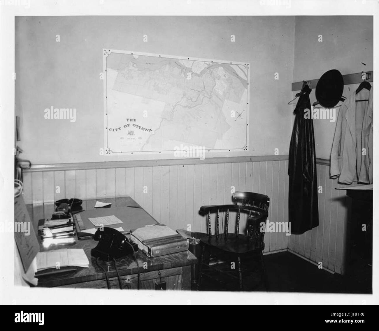A photograph depicting the Ottawa Police Department’s Sergeant’s office ...