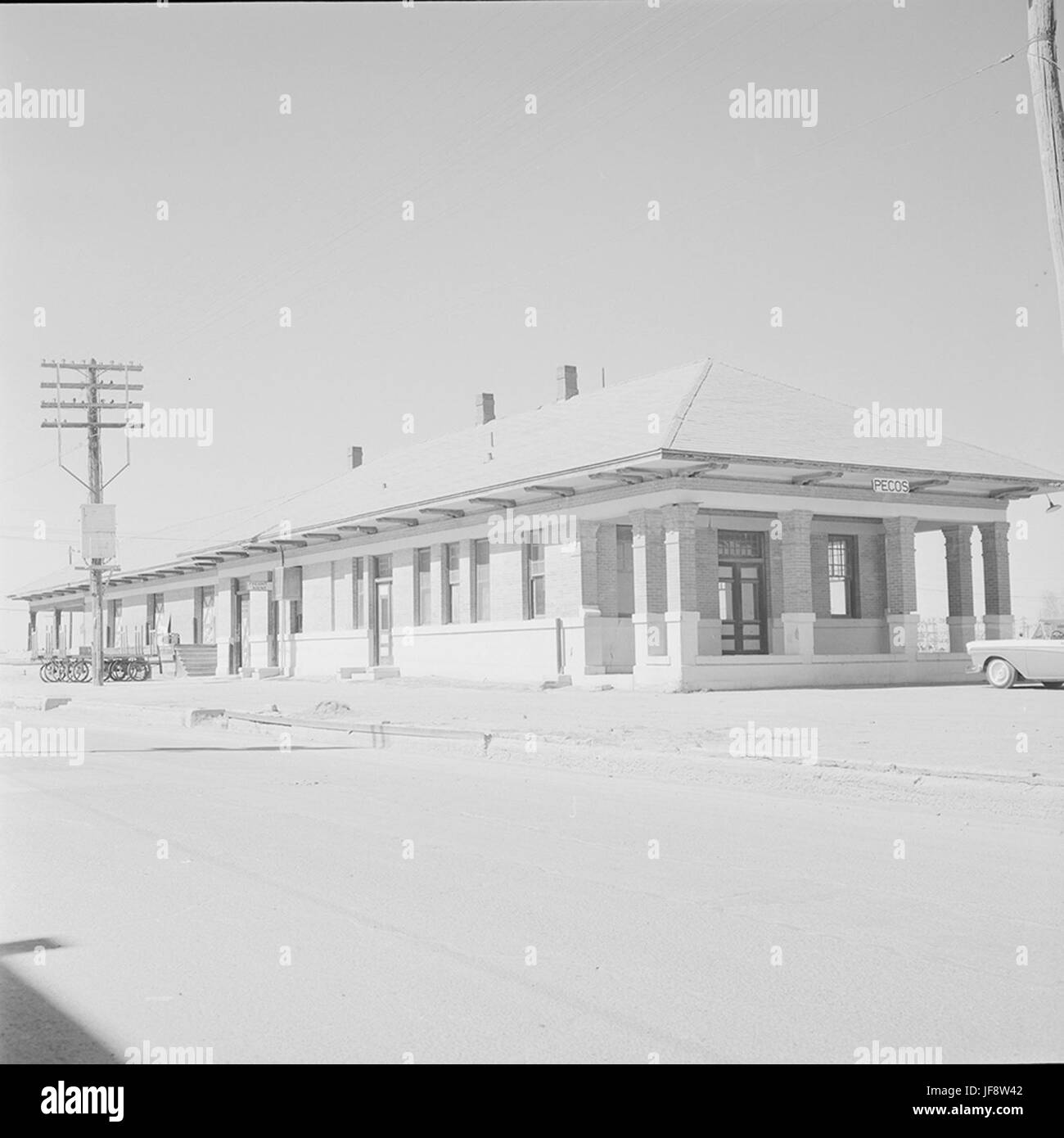 [Texas and Pacific Railway Station, Pecos, Texas] Stock Photo - Alamy