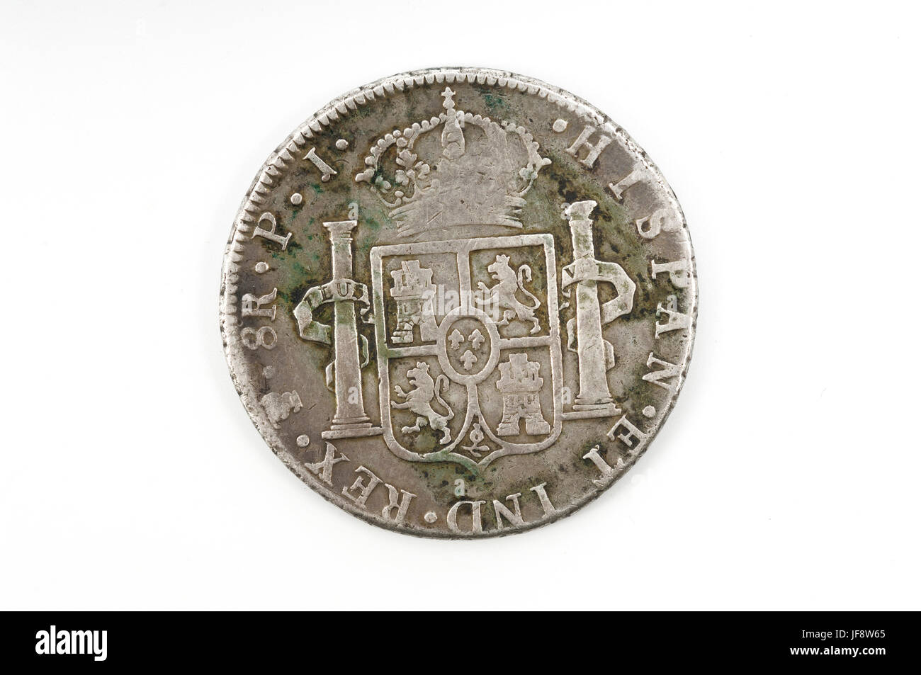 currency Carolus IV, 8 Reales, Spain Stock Photo - Alamy