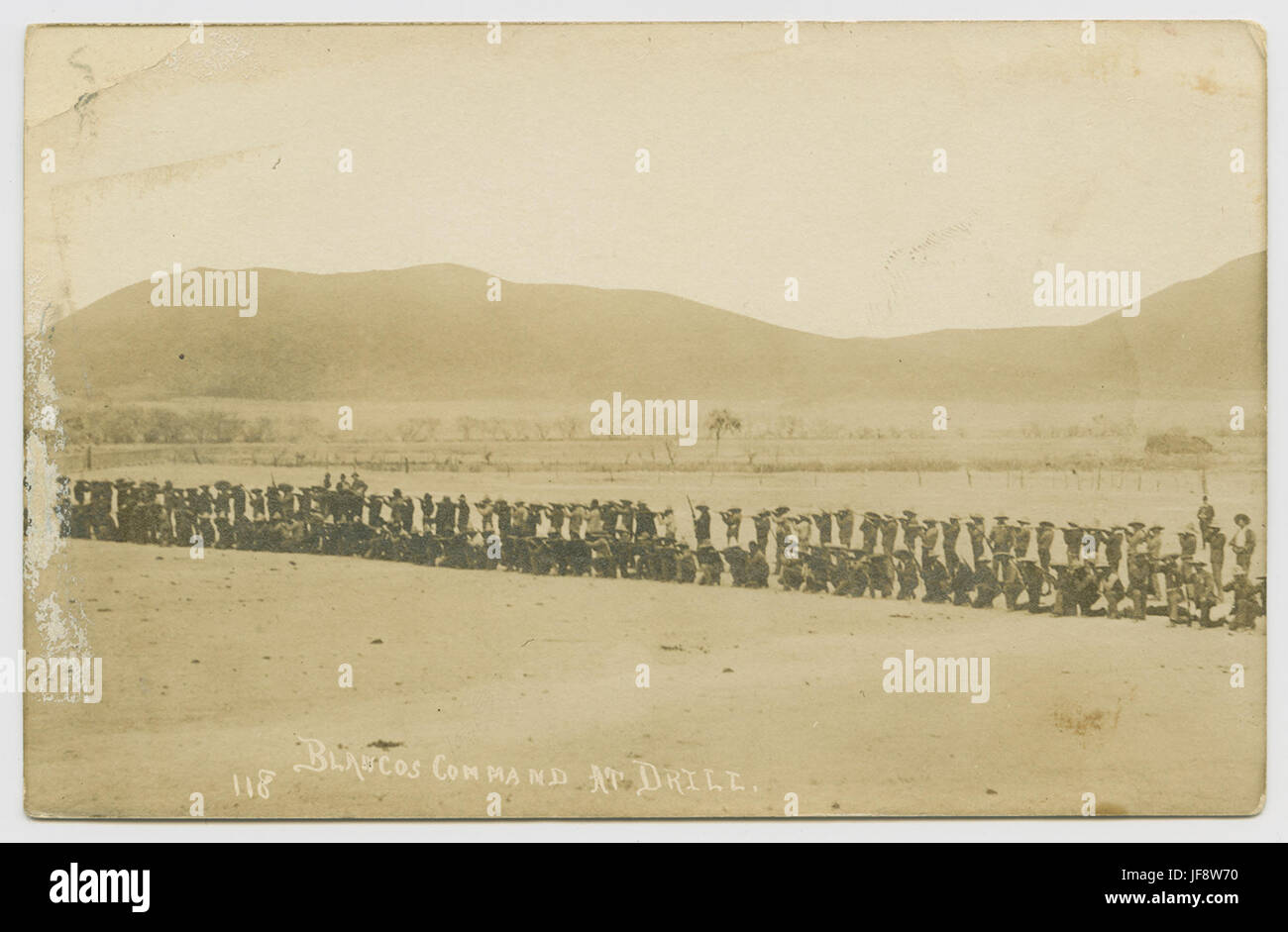 General Lucio Blanco commands Mexican soldiers during a drill in the ...