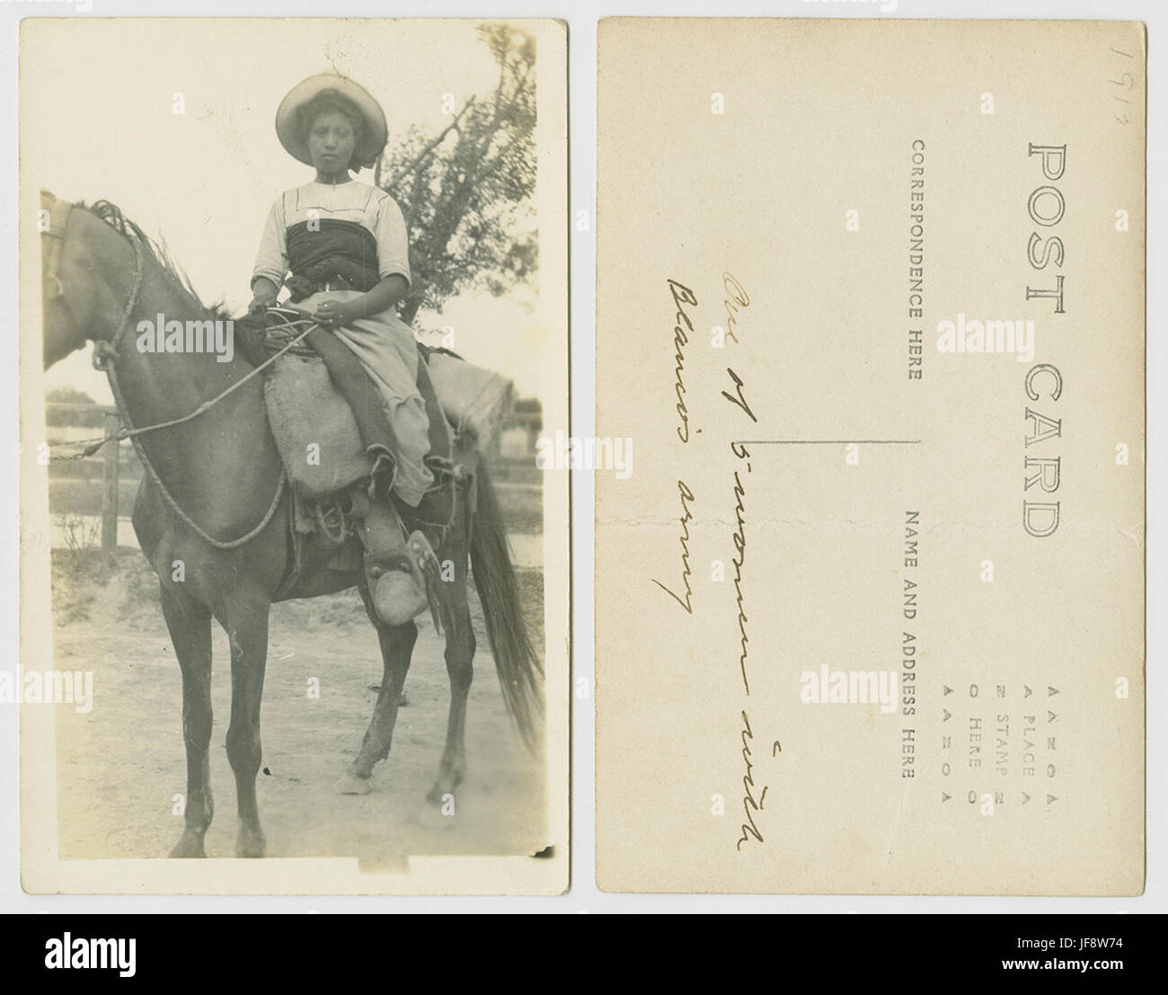 A historic photograph showing one of five women who fought alongside ...