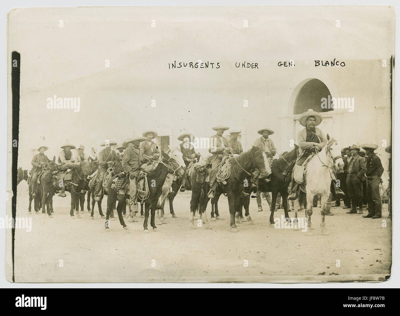 Historical depiction of Mexican Revolution insurgents led by General ...