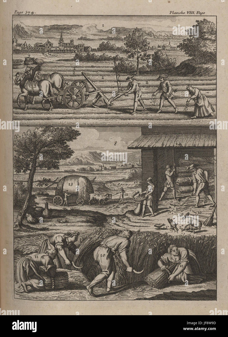 A historical collection documenting agricultural techniques such as ...