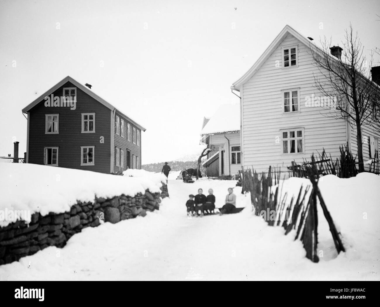 Naustdal, ca. 1910-1920, capturing the rural charm of Norway with a ...