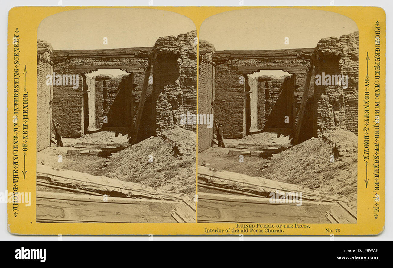 Interior of the old Pecos Church Stock Photo - Alamy