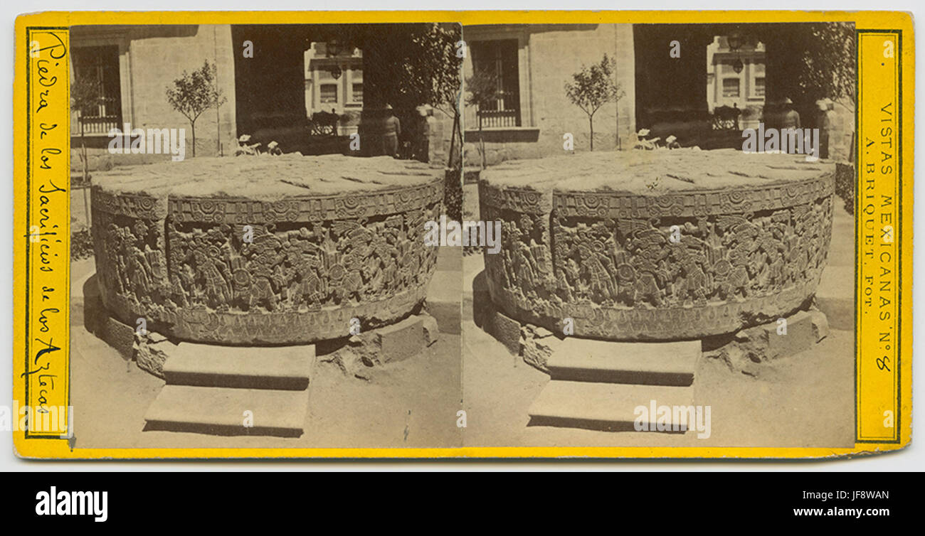 A historical illustration of the No 8 Piedra de los Sacrificios, an ...