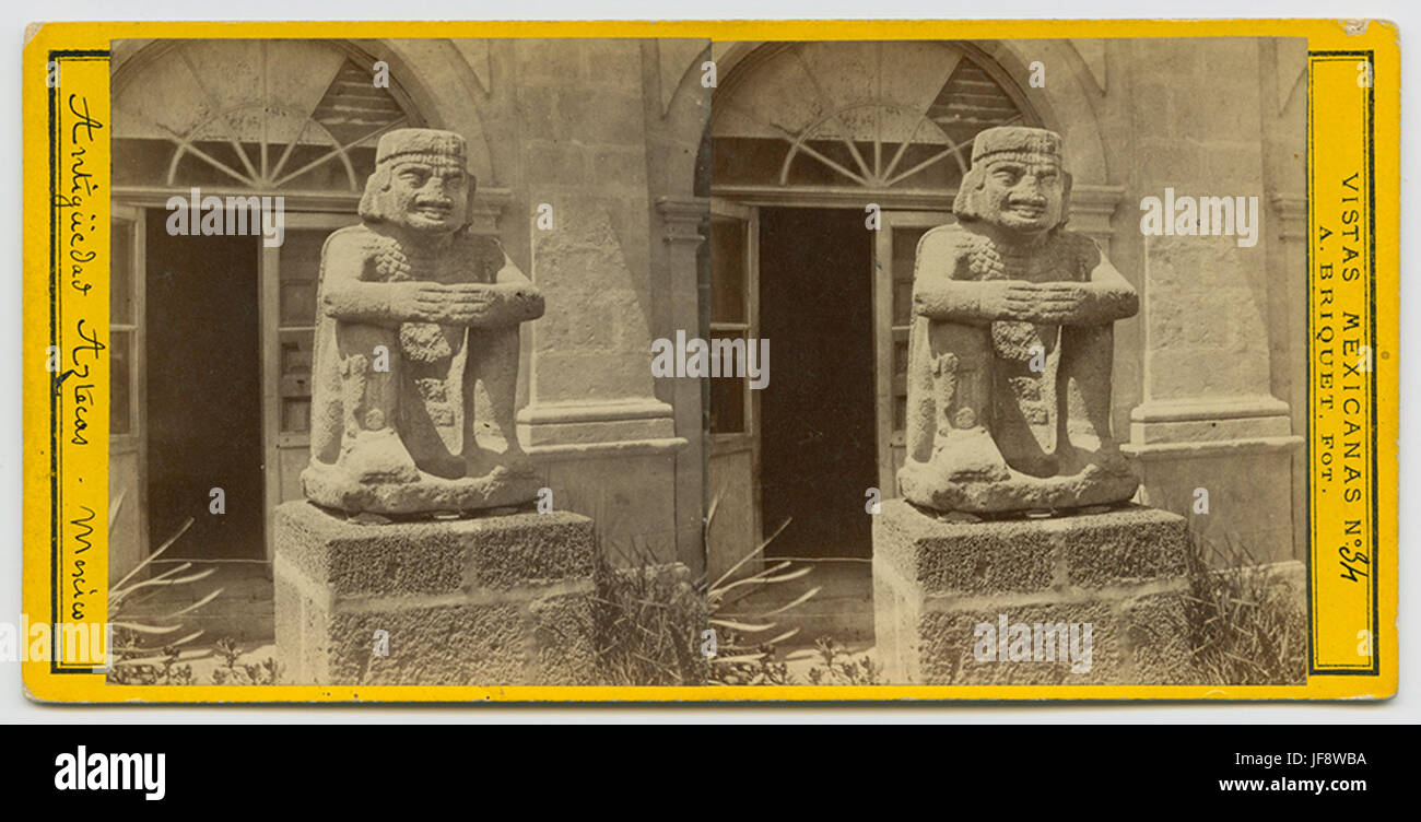 A representation of Aztec antiquities from Mexico, showcasing their ...