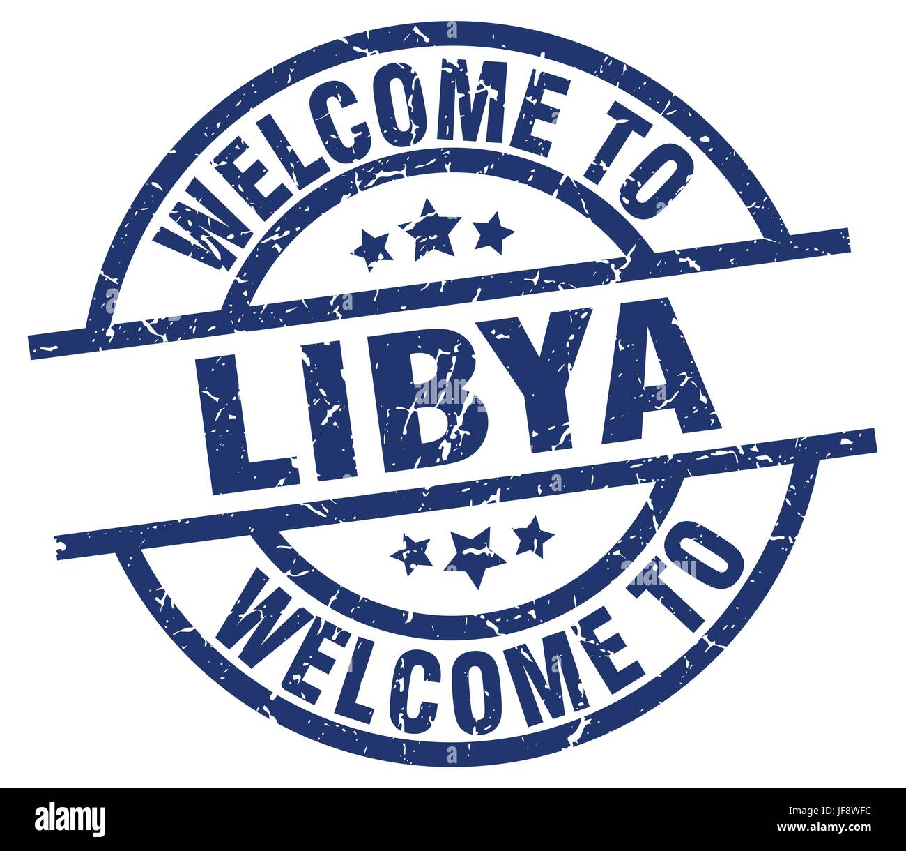 welcome to Libya blue stamp Stock Vector Image & Art - Alamy