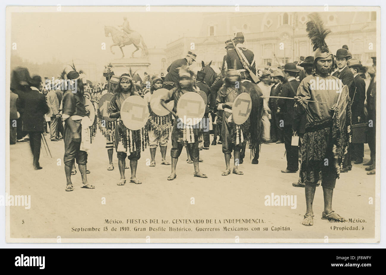 Mexican warriors, with their captain, during the Mexican Revolution ...