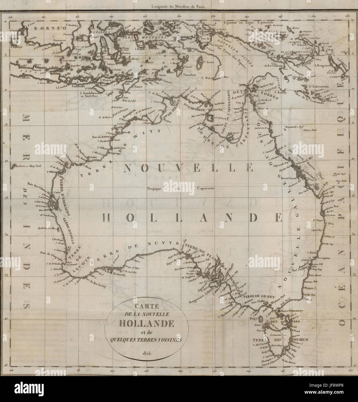 New Holland, map, Australia, historical map, French cartography, 17th ...