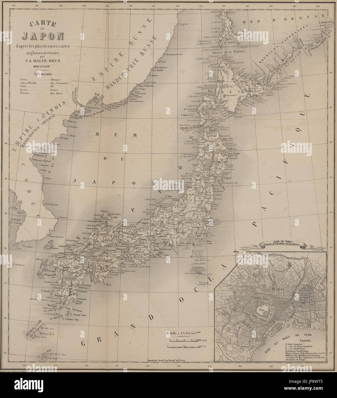 A historical map of Japan, showcasing the geographic and cultural ...