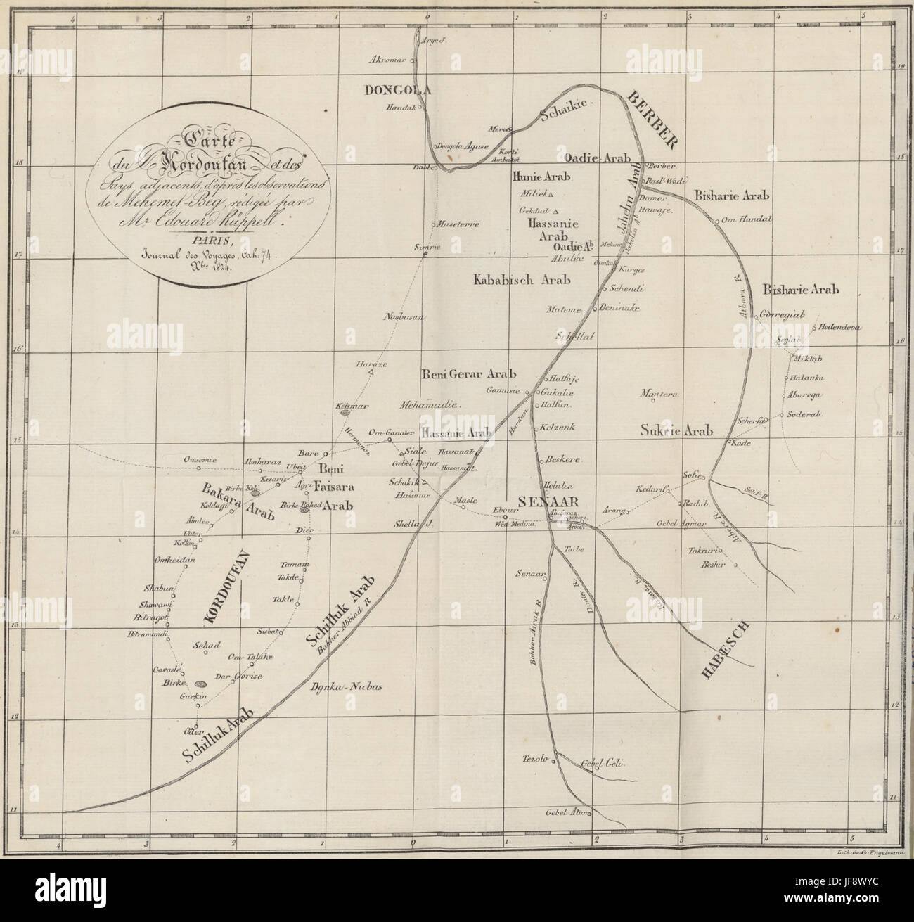 Kordofan map hi-res stock photography and images - Alamy