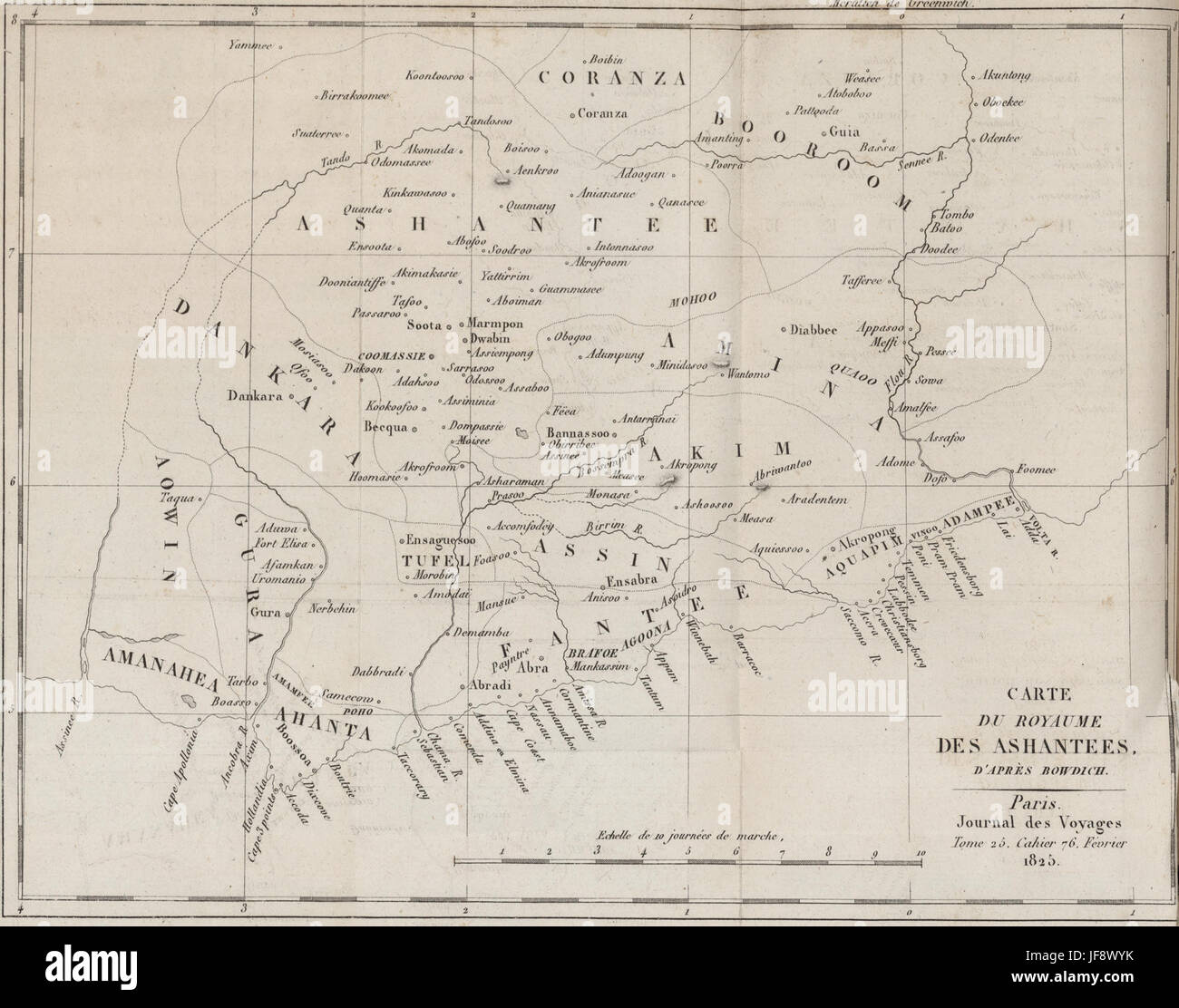 An ancient map of the Ashanti Kingdom, offering a glimpse into the ...