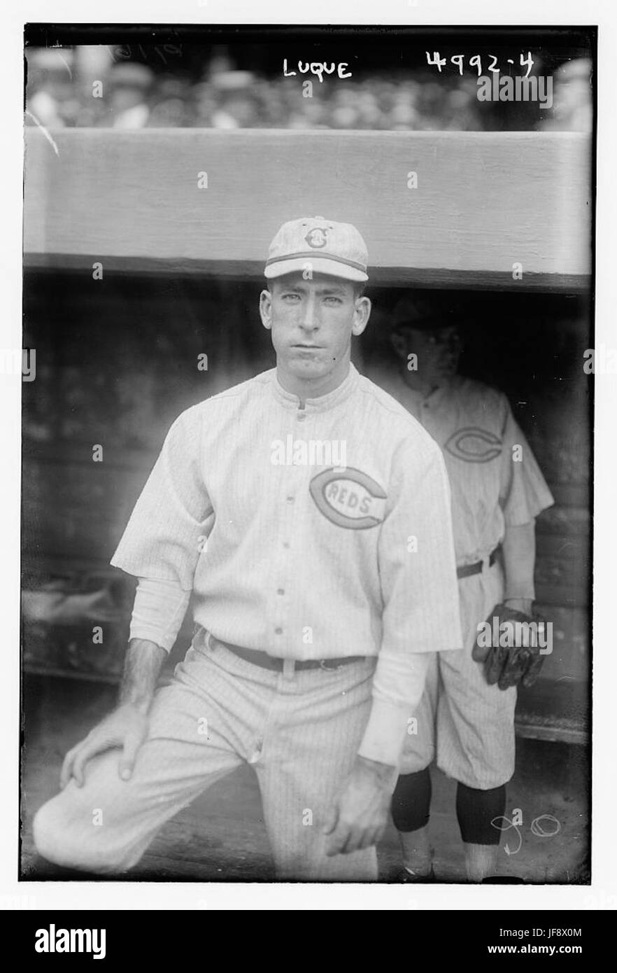 A historical baseball card or photo of Dolf Luque, a pitcher for the ...