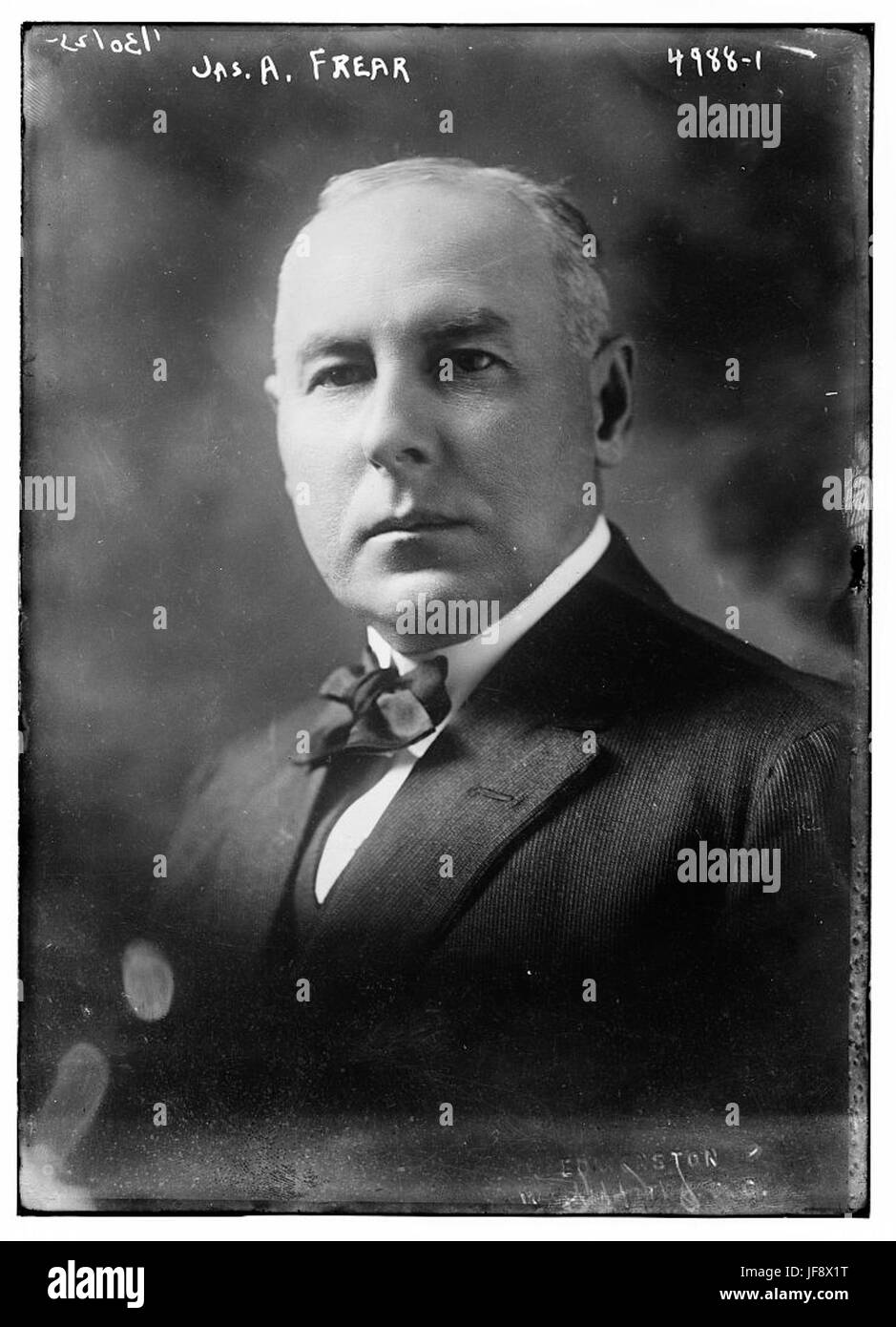 A historical portrait of Jas A. Frear, a figure from early American ...