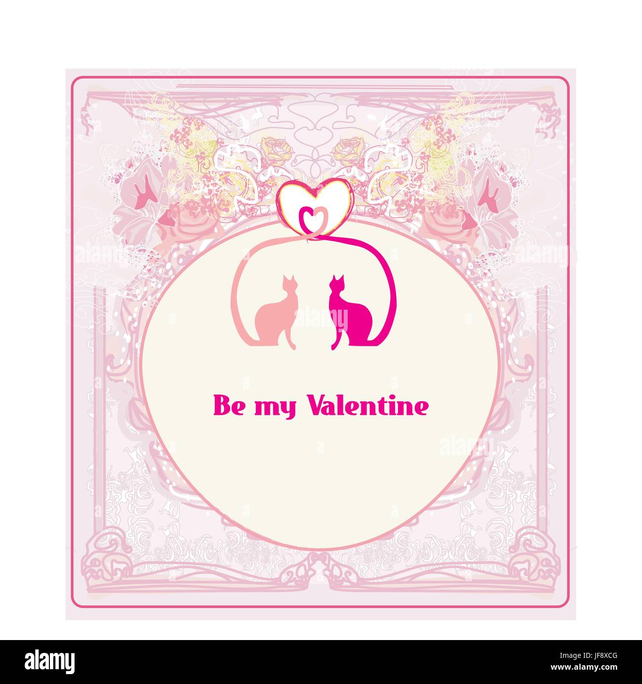 Merry greeting card cats Stock Vector Images - Alamy