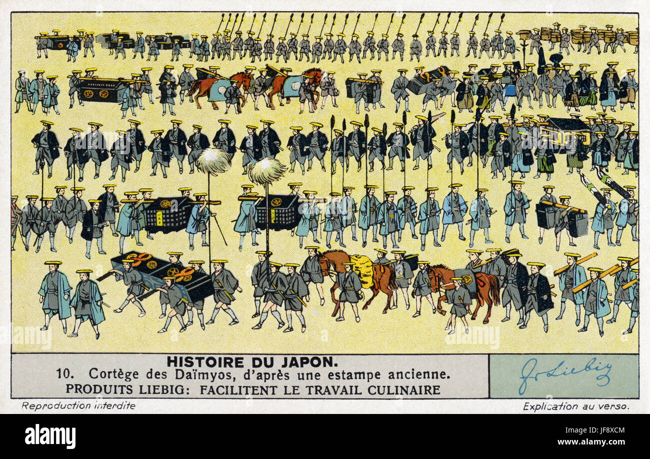 Edo period / Tokugawa Shogunate (1603 - 1868). Procession of Daimyos ...