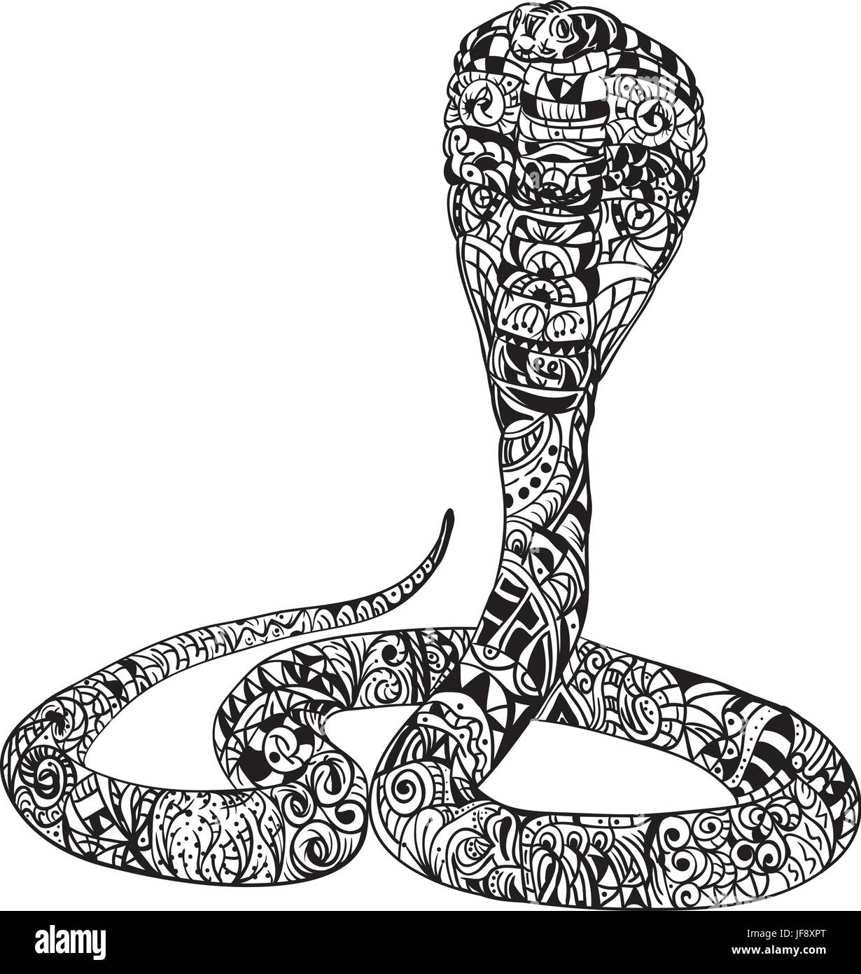 snake zentangle Stock Vector Art & Illustration, Vector Image ...