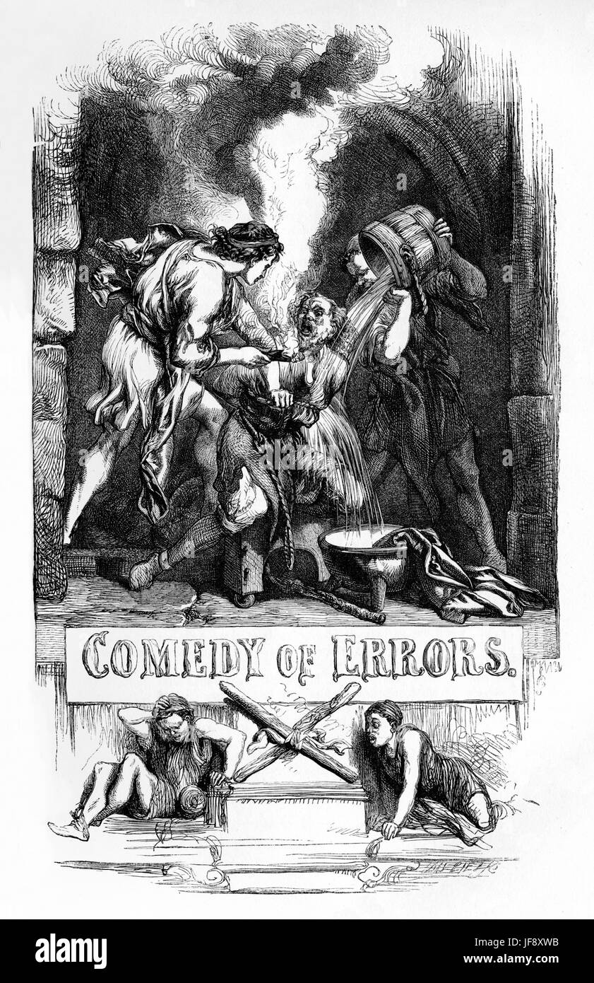 Comedy of Errors, play William Shakespeare (1564 – 1616). Title page ...