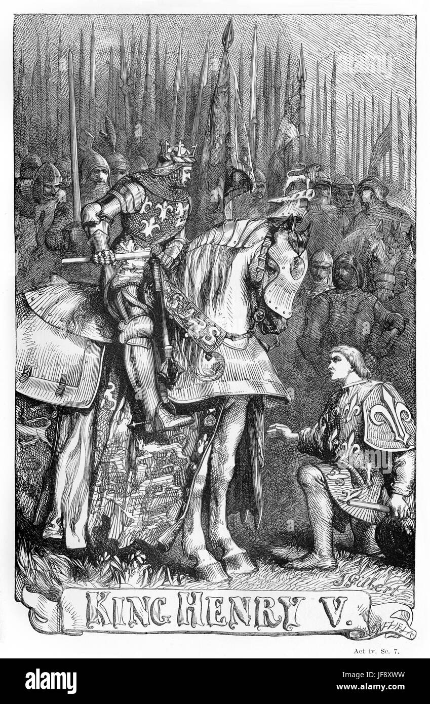 Henry V, play William Shakespeare (1564 – 1616). Title page ...