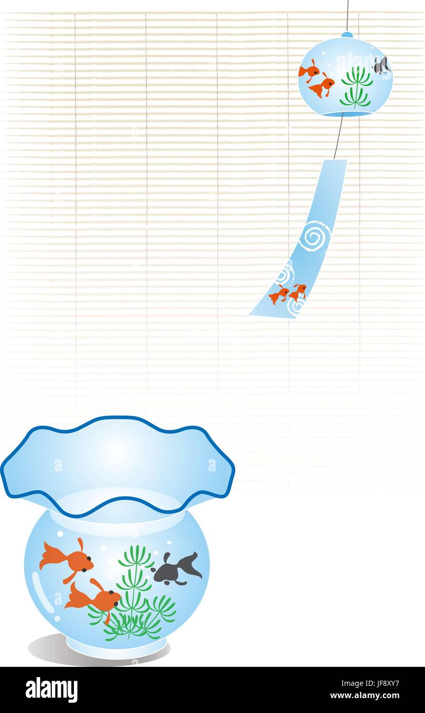 A wind chime and a fish tank Stock Vector Image & Art - Alamy