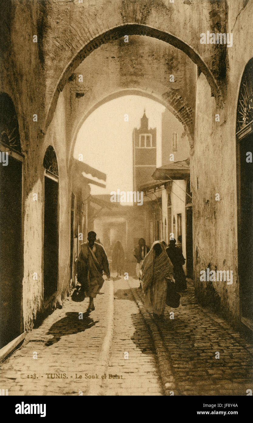 Souk el Belat (al Balad), Tunis, Tunisia. Late 19th / early 20th ...