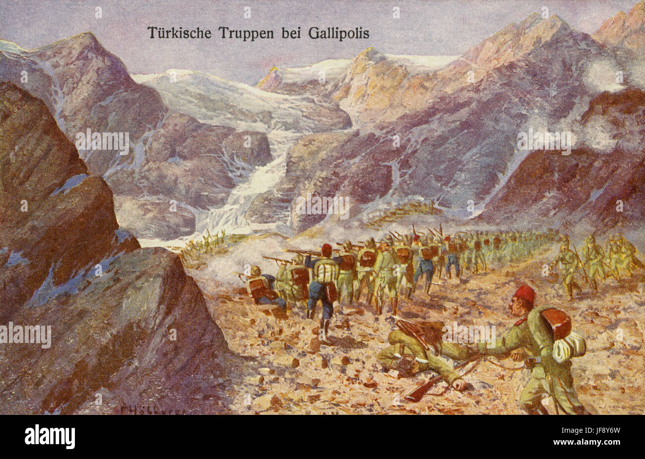 Gallipoli campaign, Turkish troops on Gallipoli, First World War. 20th ...