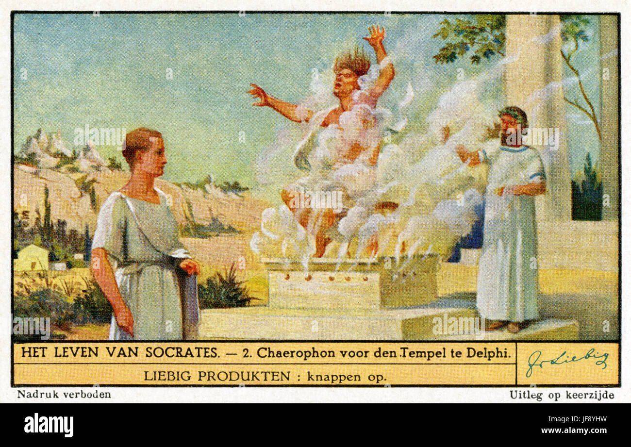 Chaerophon At The Oracle Of Delphi Asking Who Is The Wisest Man Of All