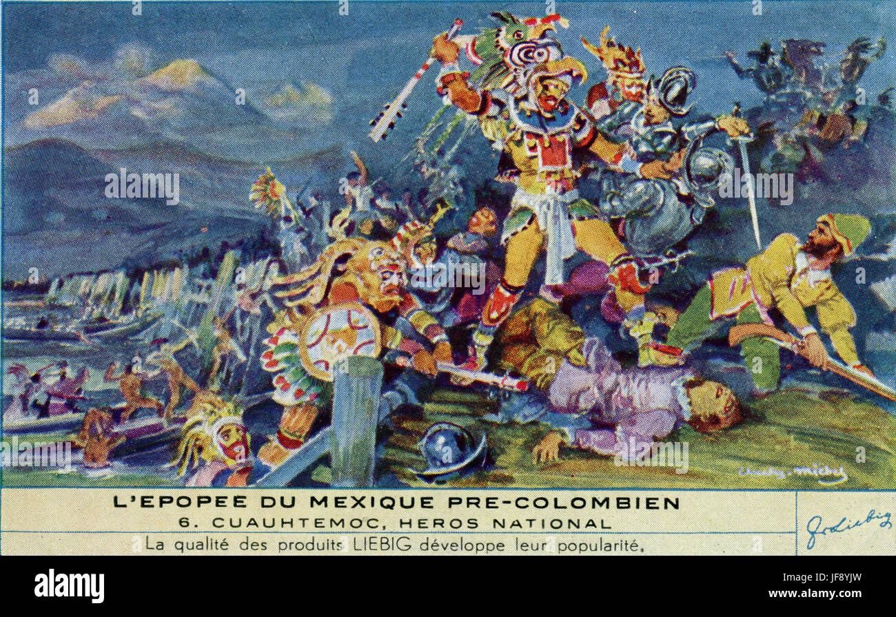 Cuauhtemoc (c. 1497 - 1525), last Aztec emperor, who ascended the ...