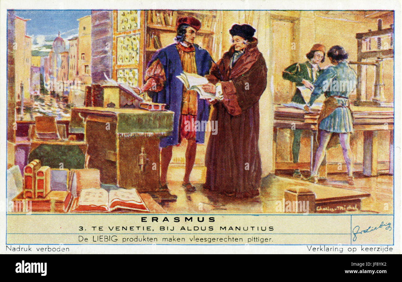 Erasmus of Rotterdam (Desiderius Erasmus Rotterdamus, 28 October 1466 ...