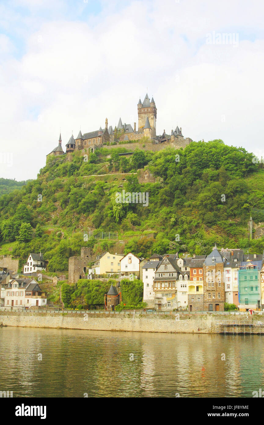Burg Cochem from river mosel in Germany Stock Photo - Alamy