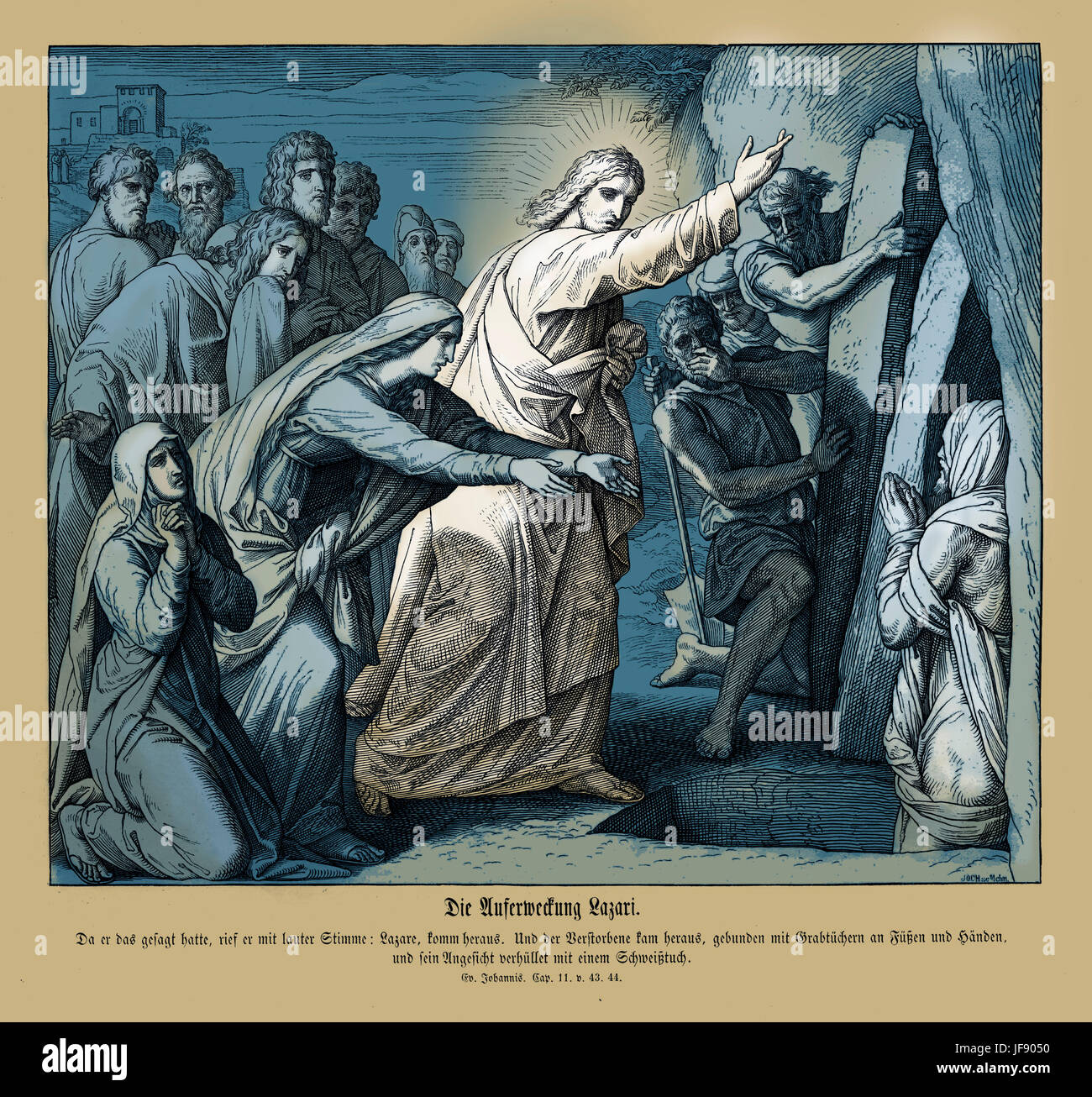 Resurrection of Lazarus, Gospel of John chapter XI verses 43 - 44 'And ...